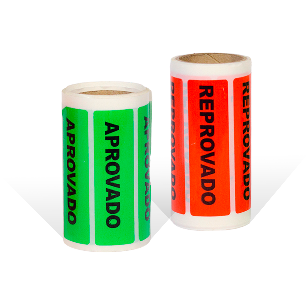 10 Rolos Etiqueta (Aprovado, Reprovado)